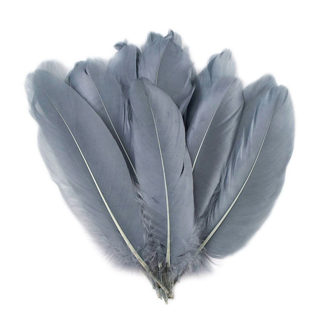 Goose Satinette Feathers Dyed - Silver - 1/4 lb – Zucker Feather ...