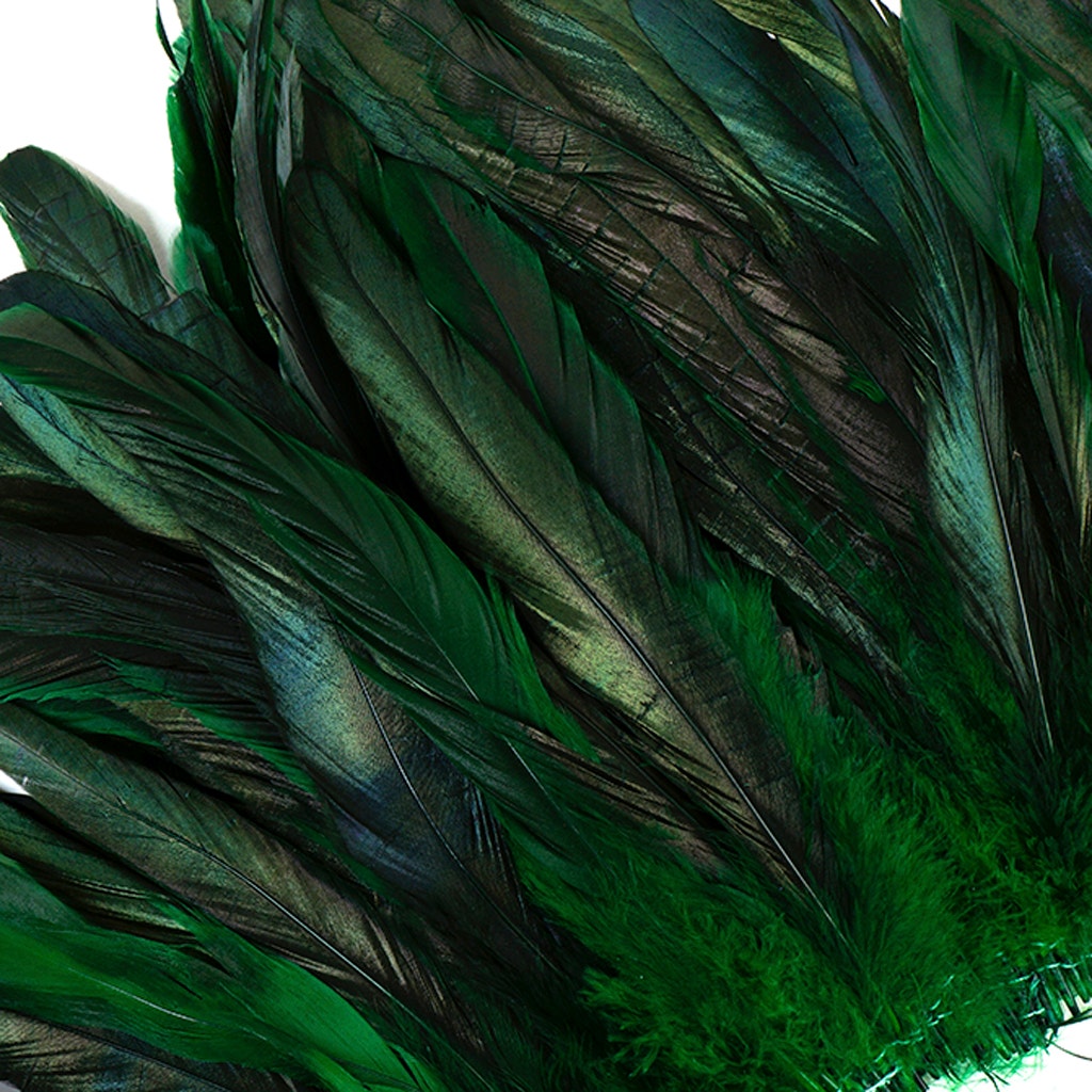 Rooster Coque Tails Dyed Kelly Green Feather | 8-10 Inches Craft ...