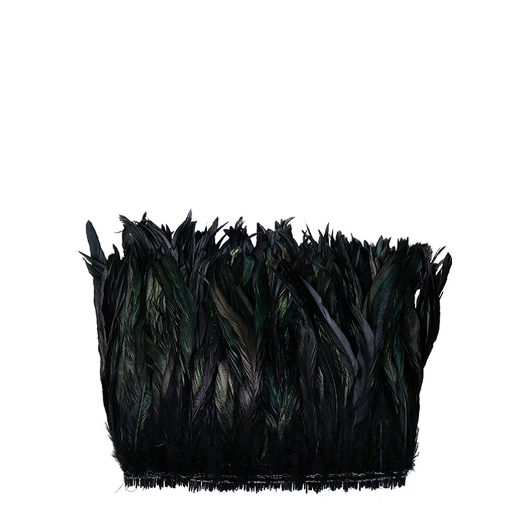 Rooster Coque Tails Dyed Black Feather | 9-12 Inches Craft Feathers ...
