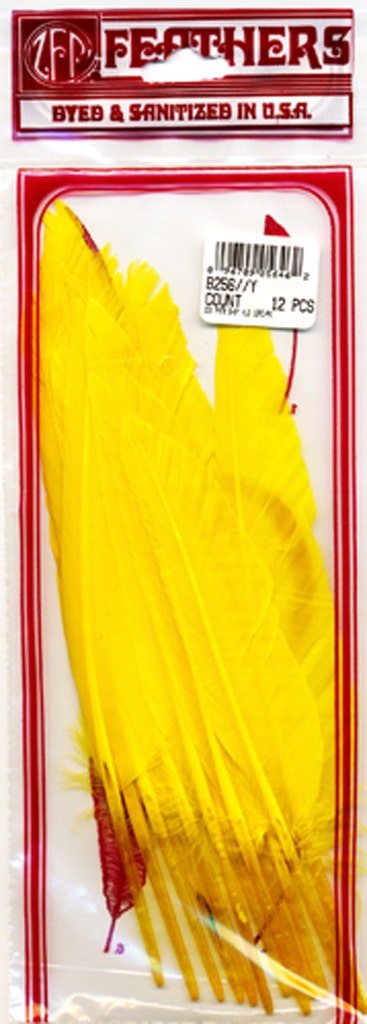 Loose Duck Pointer Shaded Dyed Yellow Feather | Buy Wholesale Feathers ...